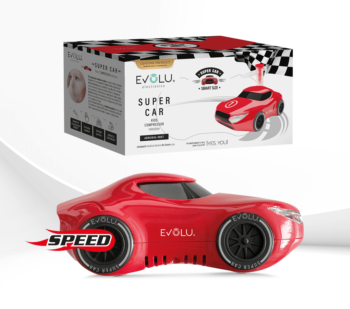 Kompresora inhalators SUPER CAR – evolu.lv