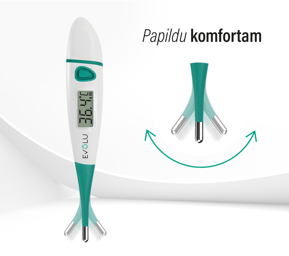 Digitālais termometrs SOFT ar elastīgu uzgali – evolu.lv