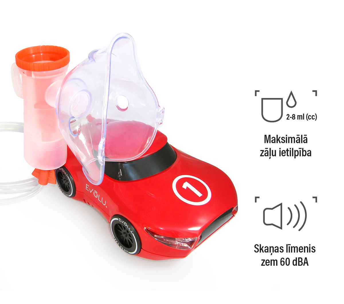 Kompresora inhalators SUPER CAR – evolu.lv